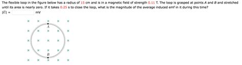 solved the flexible loop in the figure below has a radius of