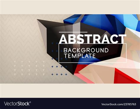 Triangular Low Poly Background Design Royalty Free Vector