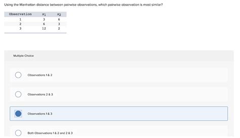 Solved Using The Euclidean Distance Between Pairwise Chegg Com