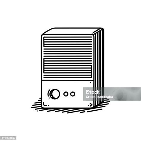 컴퓨터 스피커 라인 아이콘 스케치 디자인 픽셀 완벽 편집 가능한 스트로크 컴퓨터 기술 Cpu에 대한 스톡 벡터 아트 및 기타