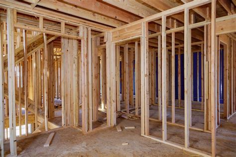 Premium Photo Wooden House Construction Home Framing Interior