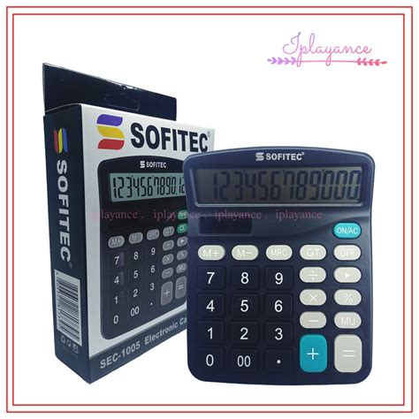 Sofitec Solar Calculator 12 Digits With Free Aa Battery Sec 1005