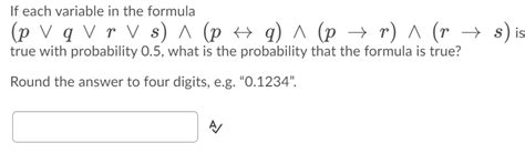 Solved If Each Variable In The Formula P V A V P V S P Chegg Com