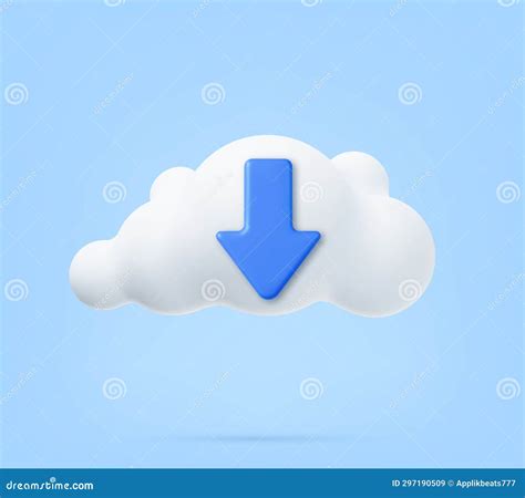 3d Cloud Computing Symbol Stock Illustration Illustration Of White 297190509