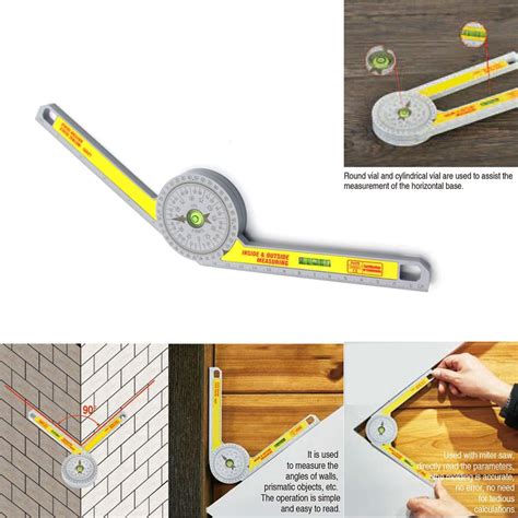Miter Protractor 360 Measure Protractor Plastic An Grandado
