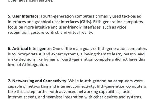 SOLVED Write The Difference Between Fourth Generation And Fifth Generation Of Computer