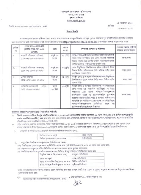 Bpatc । বাংলাদেশ লোক প্রশাসন প্রশিক্ষণ Best Job Circular 23