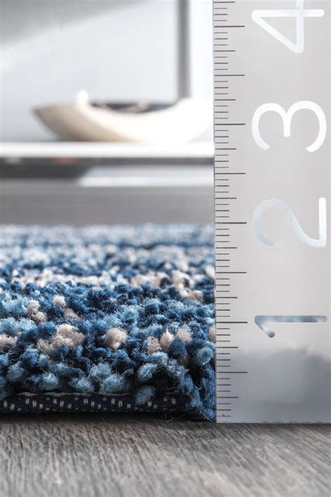 Splendor Trellis Shaggy Rug Kz07a Blue Buy Rugs Online 90x60cm