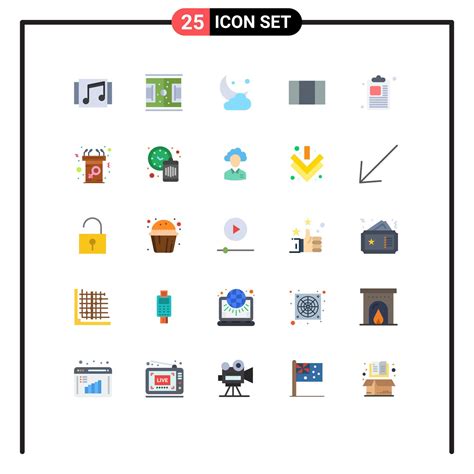 Group Of 25 Modern Flat Colors Set For Business Layout Soccer New Ramadan Editable Vector Design