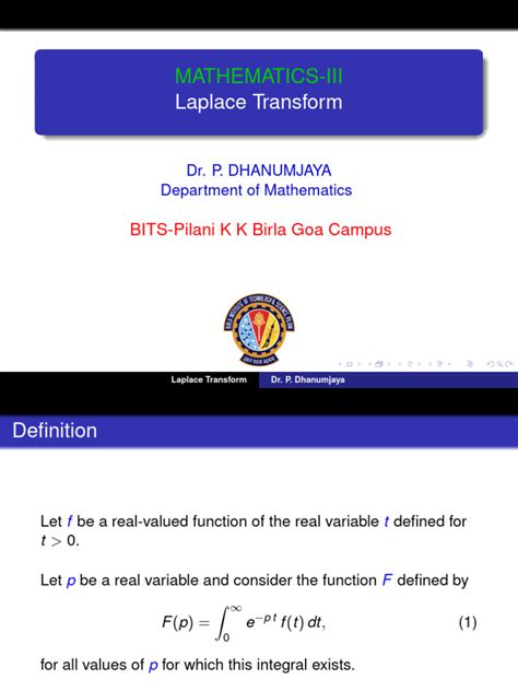 Laplace Transform Part1 Pdf
