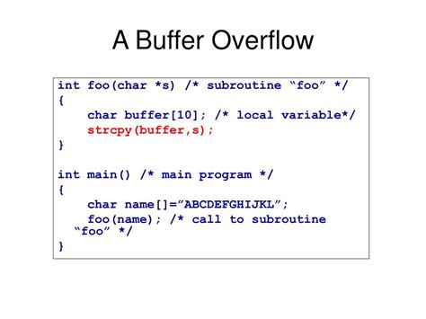 PPT Buffer Overflows And Stack Smashing PowerPoint Presentation Free Download ID