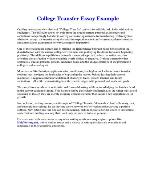 College Transfer Essay Example Download Free Pdf Frequency Modulation Diode