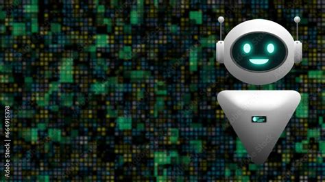 Artificial And Virtual Assistant Concept Animation With Robot And