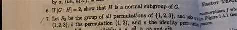 Solved If Gh 2 Show That H Is A Normal Subgroup Of