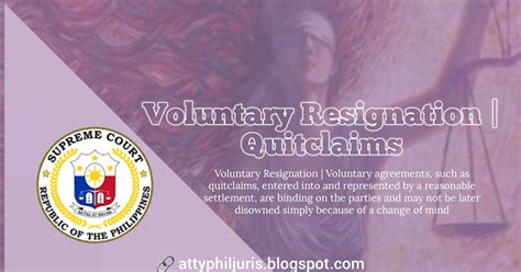 Re Voluntary Resignation Quitclaims Re Voluntary Resignation Quitclaims