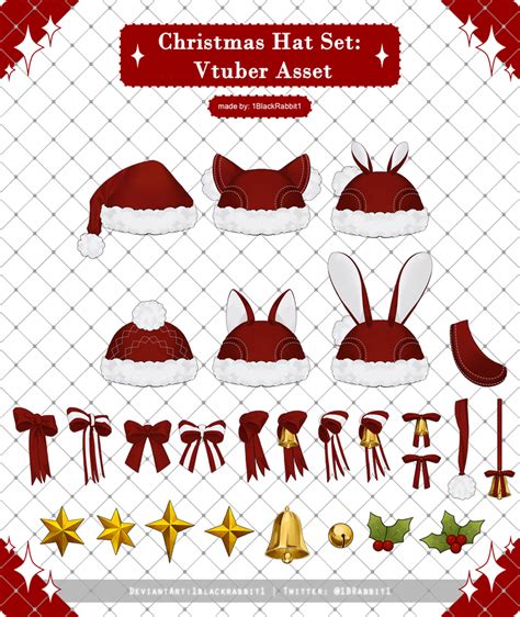 Christmas Hat Set Vtuber Asset 1blackrabbit1s Ko Fi Shop