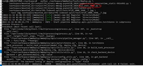 mmseg model in docker `mmdeploy apis pytorch2onnx torch2onnx` with call
