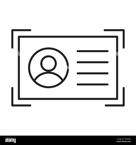 Scanning ID Card Outline Icon Vector Card Scanner Symbol For Graphic Design Logo Web Site