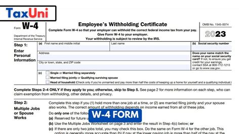 W4 Form 2025 2026