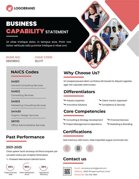 Free Capability Statement Templates Wordlayouts