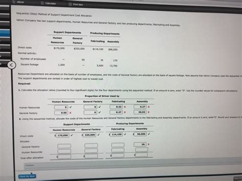 solved ebook sequential step method of support department