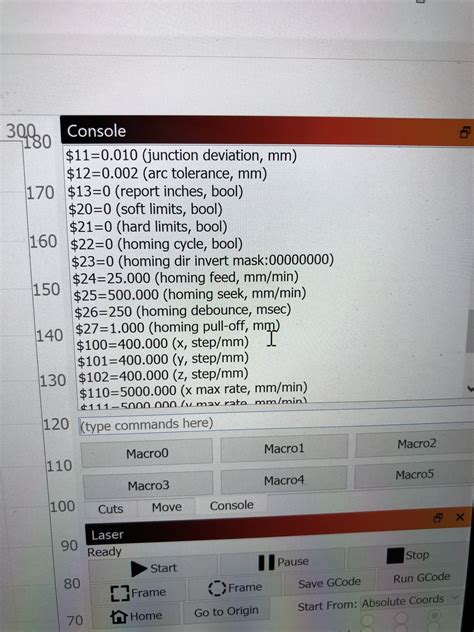 Laser Not Shutting Off Between Cuts Tried To Send 32 1 But Says Invalid Statement Lightburn