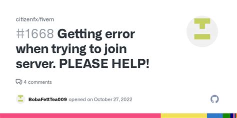 Getting Error When Trying To Join Server Please Help · Issue 1668