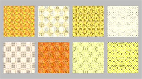Premium Vector Geometrical Abstract Square Pattern Background Design Set