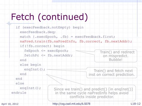 Ppt Computer Architecture A Constructive Approach Next Address Prediction Six Stage