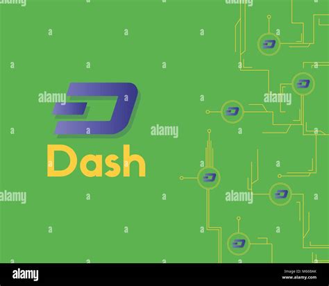 dash blockchain circuit technology background stock vector image and art