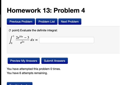 Solved Homework 13 Problem 4 Previous Problem Problem List