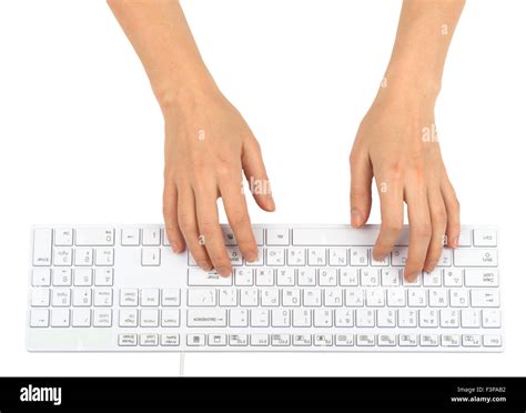 Humans Hands Using Keyboard Stock Photo Alamy