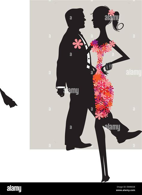 Affectionate Couple Portrait Stock Vector Images Alamy