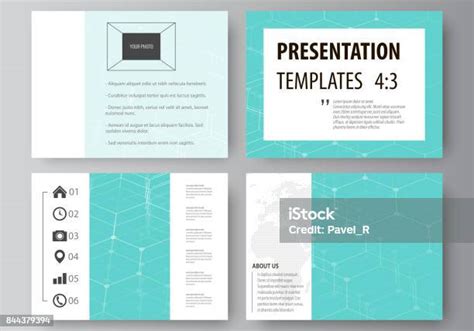프레 젠 테이 션 슬라이드에 대 한 비즈니스 템플릿 집합입니다 평면 디자인에 추상 벡터 레이아웃입니다 화학 패턴 육각 분자 구조입니다 약 과학 및 기술 개념 Dna에 대한