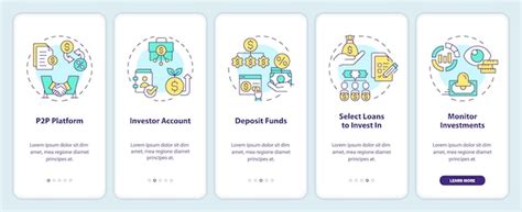 Premium Vector Lending For Investors Onboarding Mobile App Screen