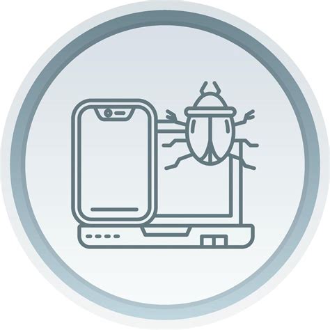 Bug Linear Button Icon 37836220 Vector Art At Vecteezy