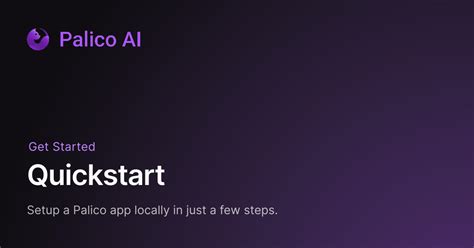 Quickstart Palico Ai
