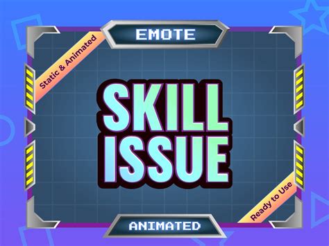 Skill Issue Animated Emote For Twitch And Discord Digital Download Etsy