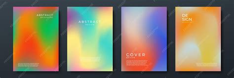 Premium Vector Blurred Backgrounds Set With Modern Abstract Blurred Color Gradient Patterns On