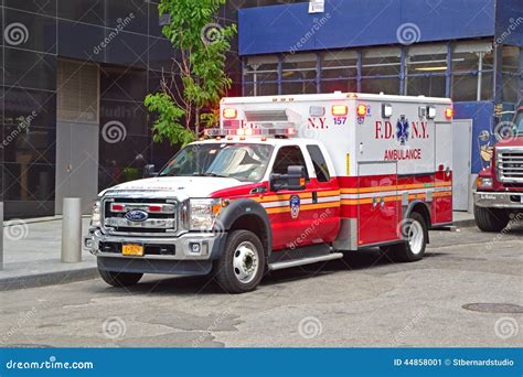 Ambulance Car Of Fire Department New York Emergency Medical Services On