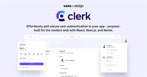 clerk ui ux design saas application design saas ui