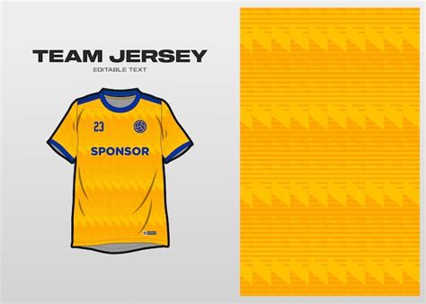 Premium Vector Team Jersey With Yellow Shape Pattern