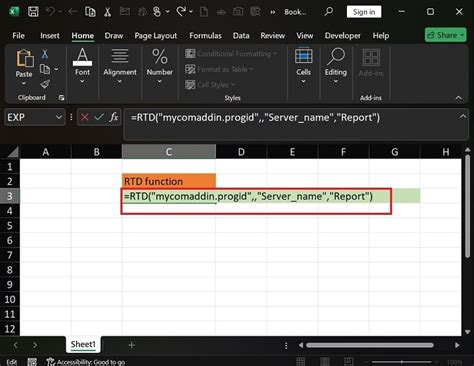 Excel Rtd Function
