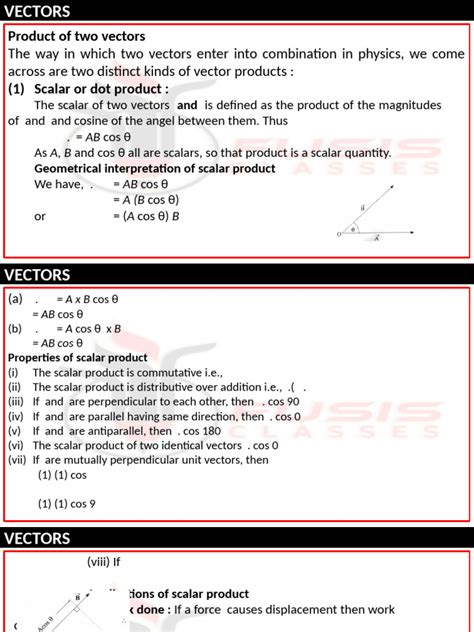Vectors Part 3 Pdf Euclidean Vector Mathematical Analysis