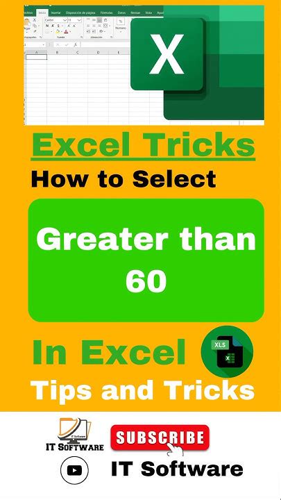 Select To Greater Than 60 In Excel ⚡ Excel Advance 💯🔥 Computer