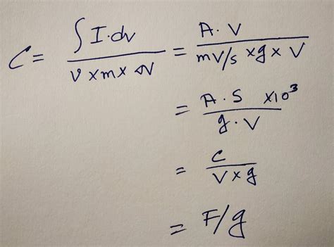 Calculate Capacitance Of Electrode Material Of Battery Researchgate
