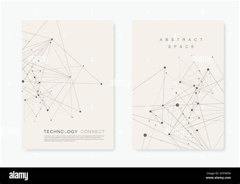 Abstract Polygonal Geometric Shape With Molecule Structure Style Connect Lines And Dots Cover