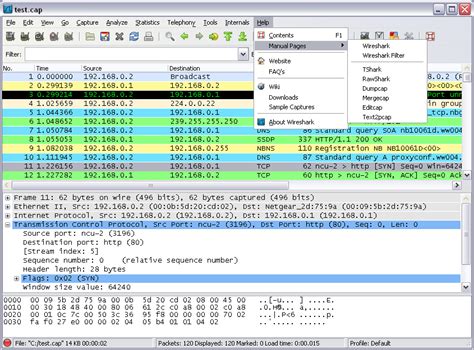 The Help Menu Wireshark Documentation