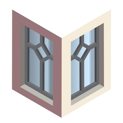Premium Vector Isometric Window With Both Left And Right Sides