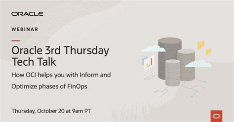 Sridhar Babu On Linkedin Oracle 3rd Thursday Tech Talk How Oci Helps You With Inform And Optimize…